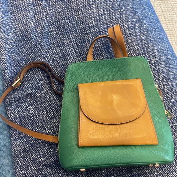 Divina Firenze | Bags | Divine Firenze Made In Italy Pebbled Green And ...
